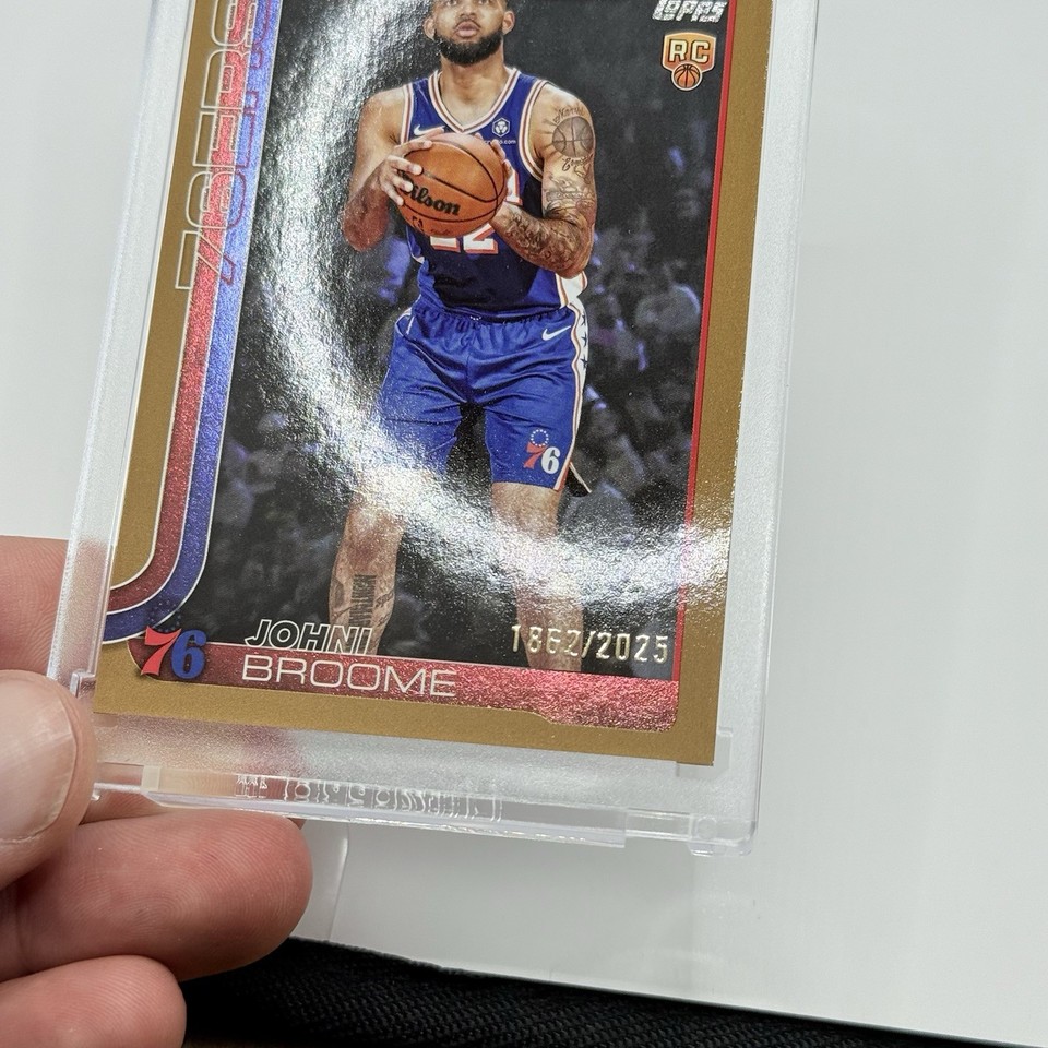 2025-26 Topps NBA Johni Broome RC Rookie Gold Parallel SN #’d SP /2025 76ers | eBay