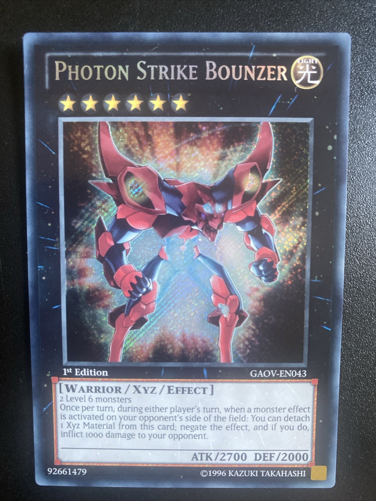 Photon Strike Bounzer! GAOV-EN043 1st Edition Near Mint! Secret Rare Yugioh | eBay UK