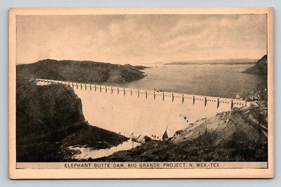 1923 Elephant Butte Dam Rio Grande River New Mexico Texas Postcard | eBay