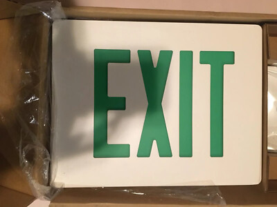 Dual Lite Aluminum Die Cast Exit Double Face Emergency Exit Sign Green ...