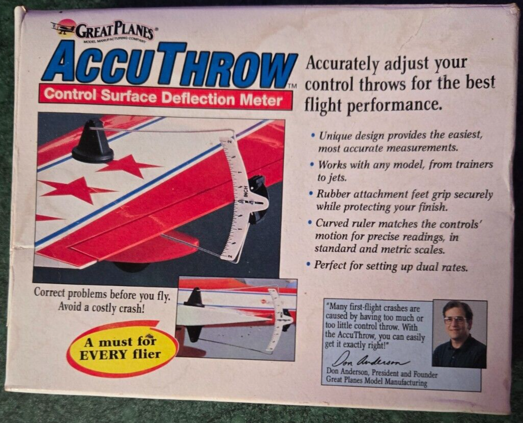 Great Planes AccuThrow Control Surface Deflection Meter | eBay