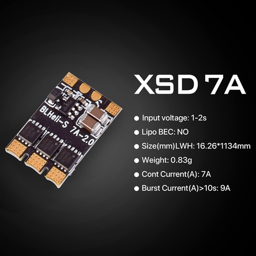 DYS XSD7A BLheli_S 7A Micro ESC Dshot600 Dshot300 1-2s for RC FPV ...