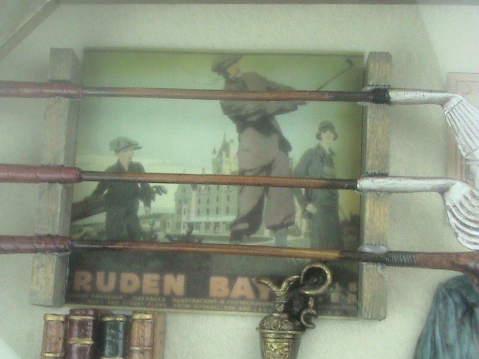 Golf 3D Shadow Box Wall Hanging Art Home Decor Wood Frame 15"W x 3"H ...