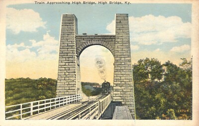 Train Approaching High Bridge in High Bridge Kentucky Postcard | eBay