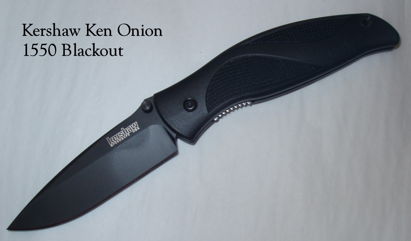 New KERSHAW Ken Onion 1550 BLACKOUT Drop Point RARE and Hard To Find Knife | eBay