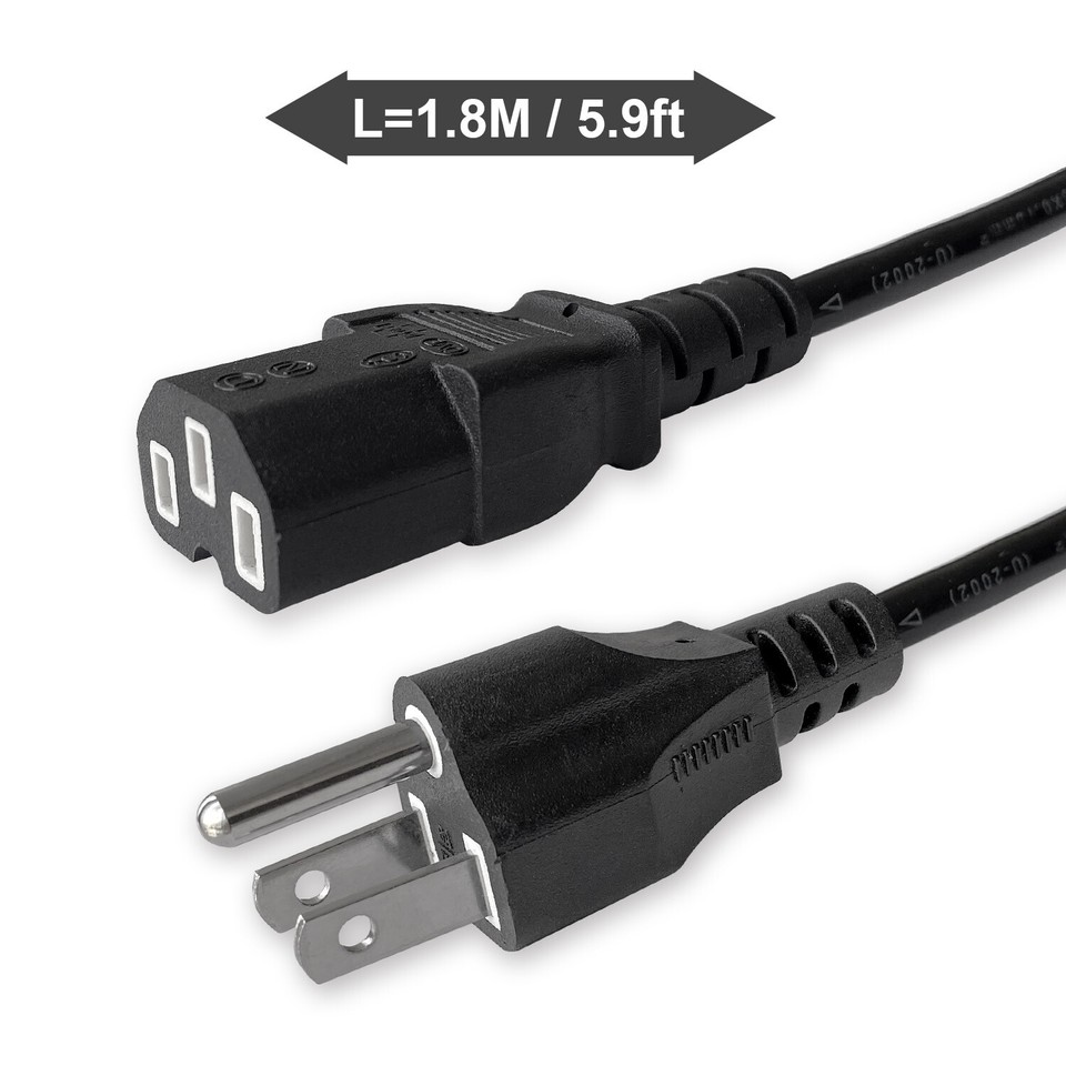 Lot of 1 - 100 AC Power Cord Cable Desktop Monitor Computer PC 6ft ...