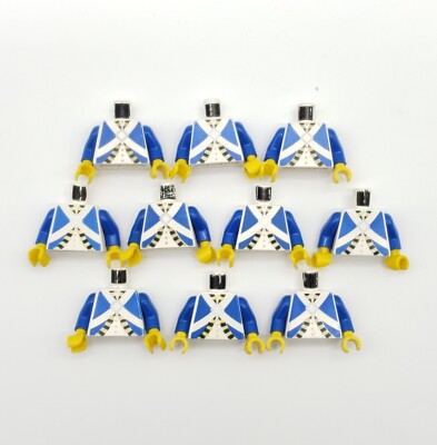 Lot of 10 VINTAGE Lego Imperial Blue Coats Minifigure Torsos Pirates ...