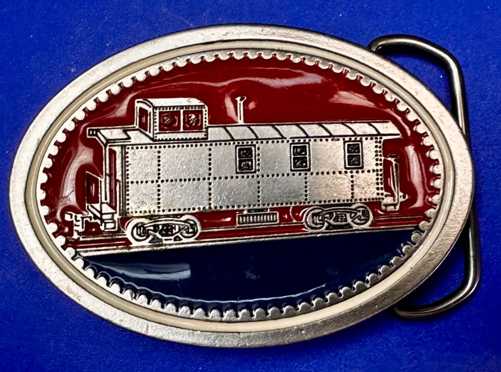 Caboose Emblem Railroad Car Train Red Enameled Vintag… - Gem