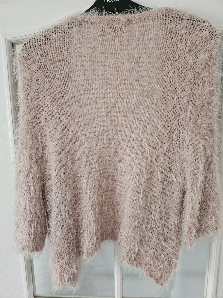 Next Pink Fluffy Shrug Size 14 | eBay UK