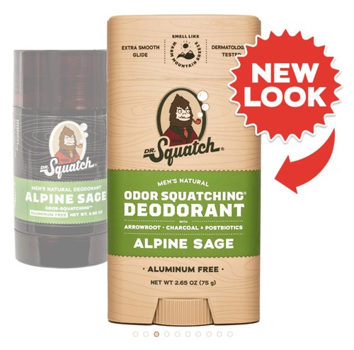 Dr. Squatch - ALPINE SAGE - Natural Deodorant for Men - Aluminum Free ...
