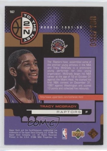 1998-99 Upper Deck To The Net Bronze /100 Tracy McGrady #167 HOF | eBay
