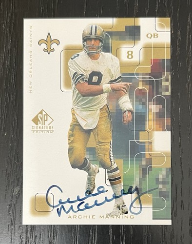 ARCHIE MANNING 1999 Upper Deck SP Signature Edition #MG On Card AUTO | eBay