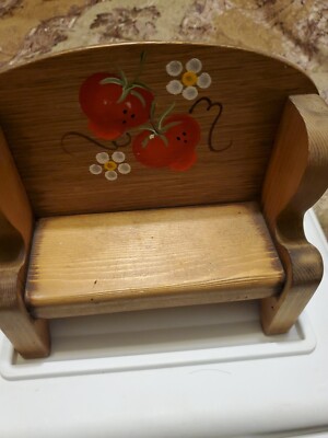 Vintage Hand Painted Wooden Bench Strawberries | eBay