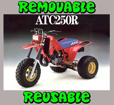 1986 Honda 250R ATC Wall Decal Sticker Removable/Reusable 23" x 17" | eBay