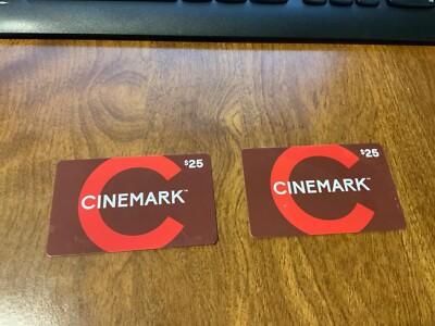 2 $25 Gift cards to Cinemark | eBay