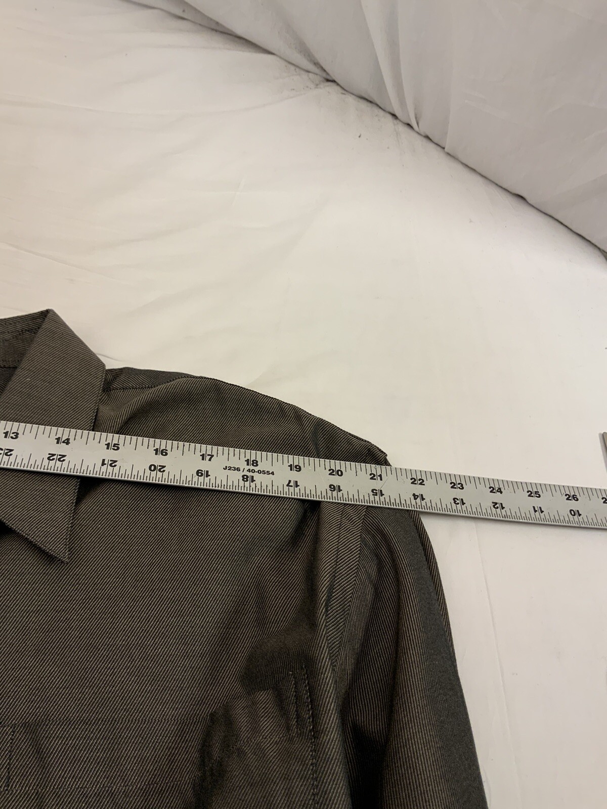 Mark Shale Dress Shirt 17 35 Gold Stripe 100% Cotton Hong Kong NWT $90 ...