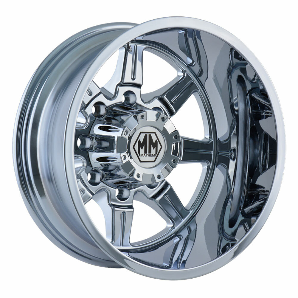 MAYHEM 8101 Monstir Dually Rear 17X6.5 8x210 Offset -140 Chrome ...