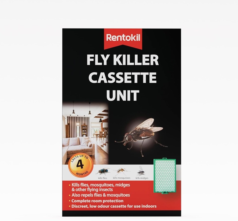 Rentokil Fly Killer Cassette - Kills Flies, Midges, Mosquitoes & Gnats ...