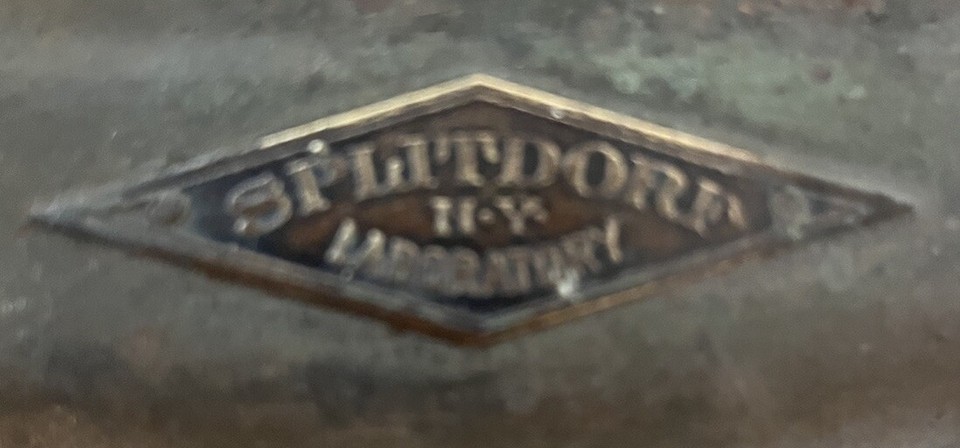 SPLITDORF Spark Plugs LABORATORY NY Antique Metal Tool Box with Tray 14 ...