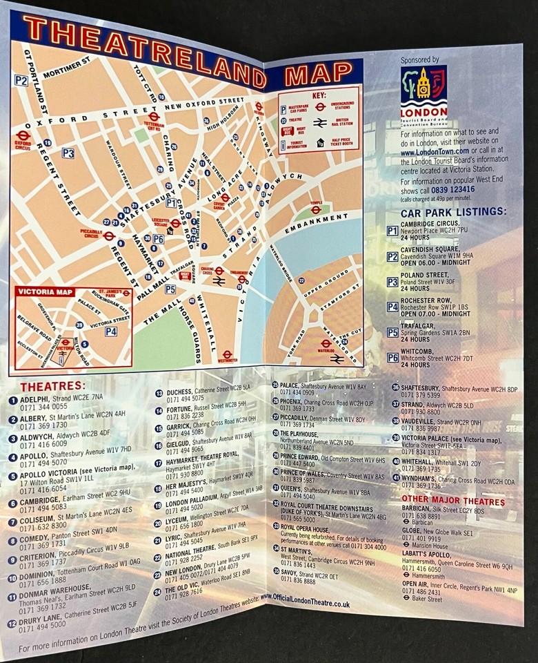 1990s London Theatre Society Stage Directions Vintage Travel Theater ...