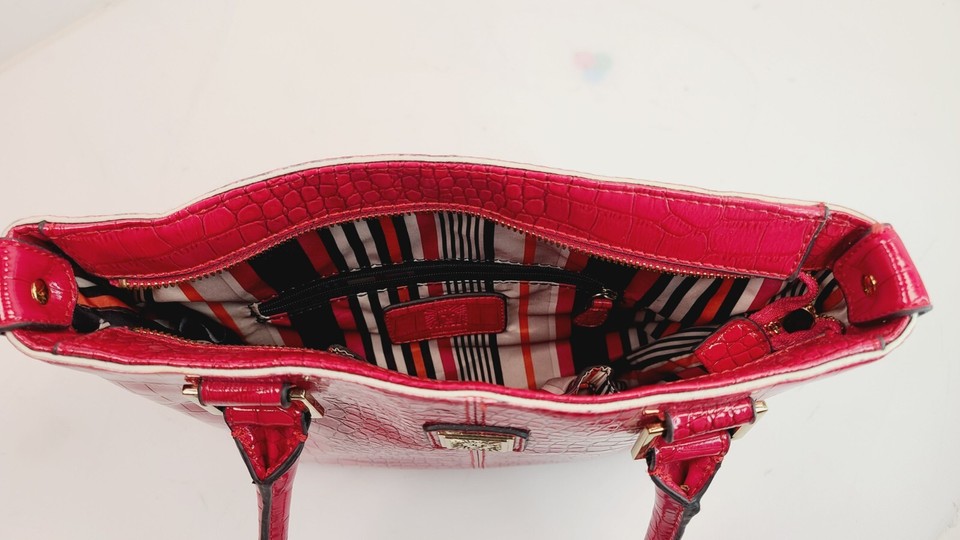 Anne Klein Red Embossed handbag Faux Leather bag | eBay
