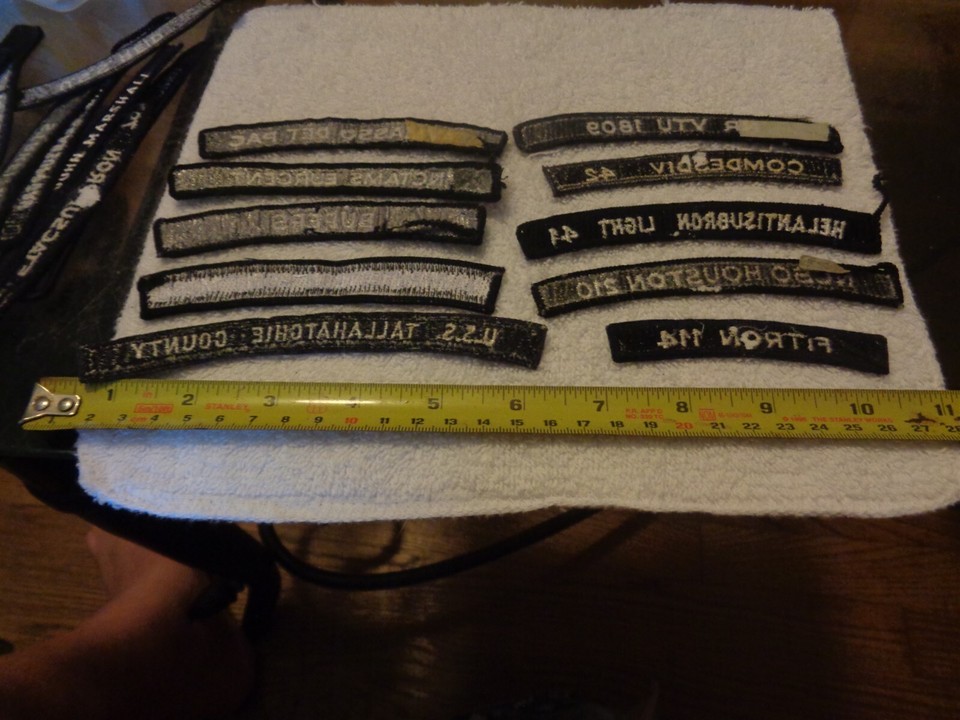 Ten (10) Different Navy Tabs or Rockers (BOX KIWI BAG#F9) | eBay