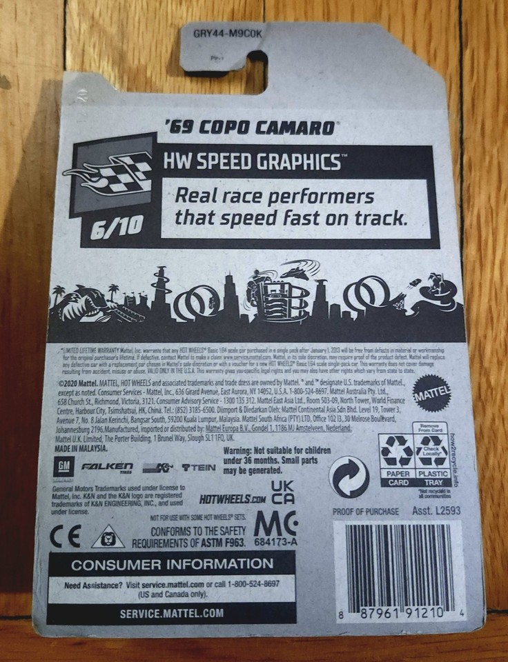 2021 Hot Wheels '69 Copo Camaro HW Speed Graphics #6/10 Green Finish | eBay