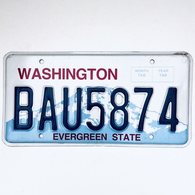 United States Washington Evergreen Passenger License Plate BAU5874 | eBay
