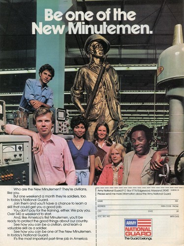 1974 U.S. Army National Guard Be One of the New Minutemen Recruiting ...