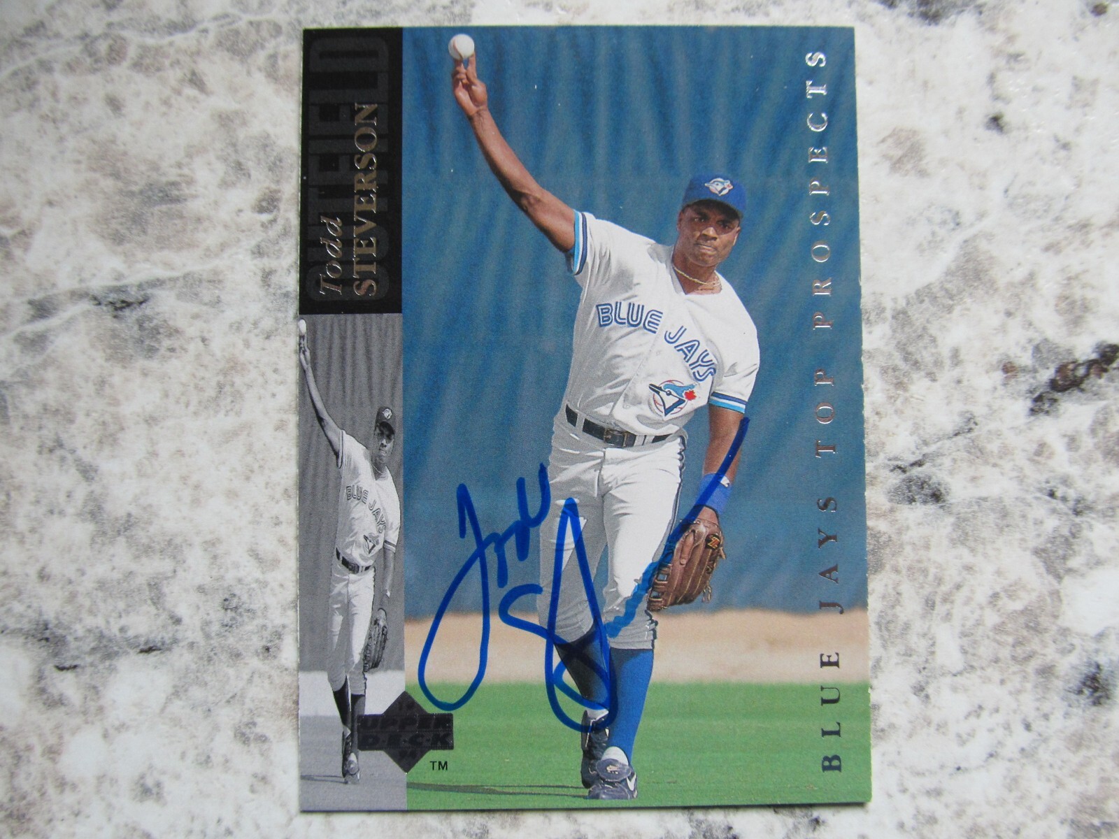 Blue Jays Todd Steverson Signed Autographed 1994 Upper Deck Top ...