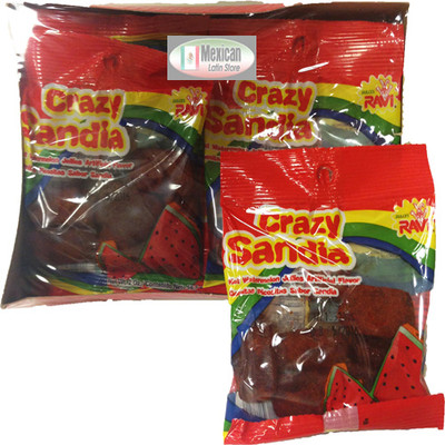 Crazy Sandia-Mango-Pineapple Flavor Hot Candy 12 ct on box Ravi Mexican ...