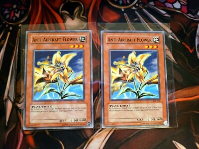 YUGIOH TCG 2X ANTI-AIRCRAFT FLOWER IOC-076 COMMON UNLIMITED EDITION ...