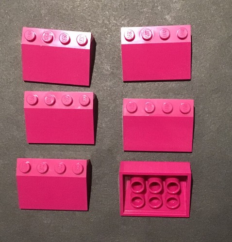 LEGO 3297 Brick Magenta Slope 33 - 3x4 - Friends - Lot of 6 | eBay