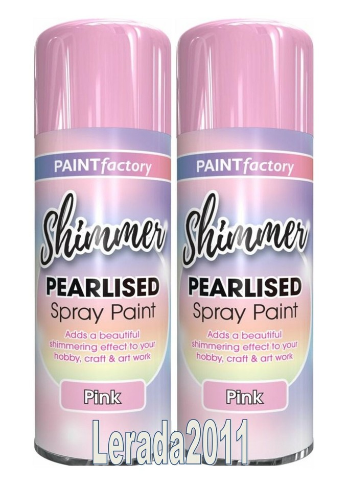 PEARL EFFECT SPRAY PAINT SHIMMERING PINK LILAC SILVER WHITE 400ML ...