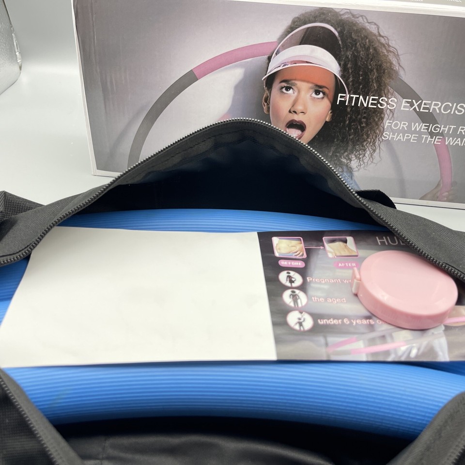 Portable Hoola Hoop Folding Fitness Weighted Hula Hoops 8 Sections for ...