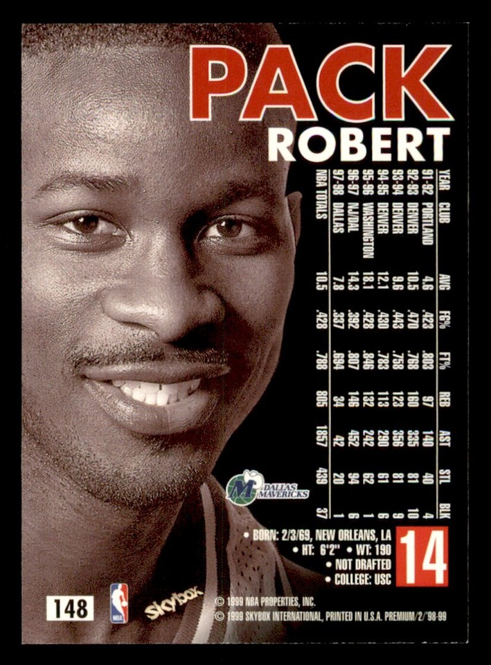 1998-99 SkyBox Premium #148 Robert Pack | eBay