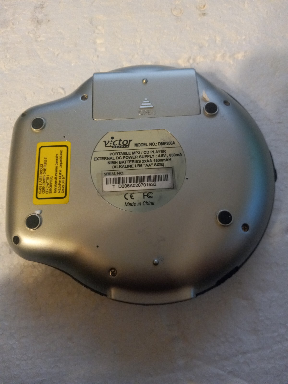 Victor Reader Portable MP3/CD Player DMP206A Tested Good | eBay