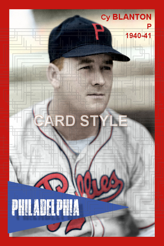 Cy Blanton - c. 1940-41 Philadelphia Phillies - choose a size ...