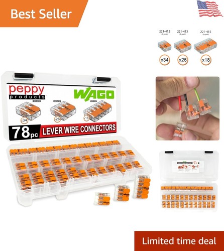 Wire Connector Kit 78pc Splicing Assortment for Fast electrical wiring ...