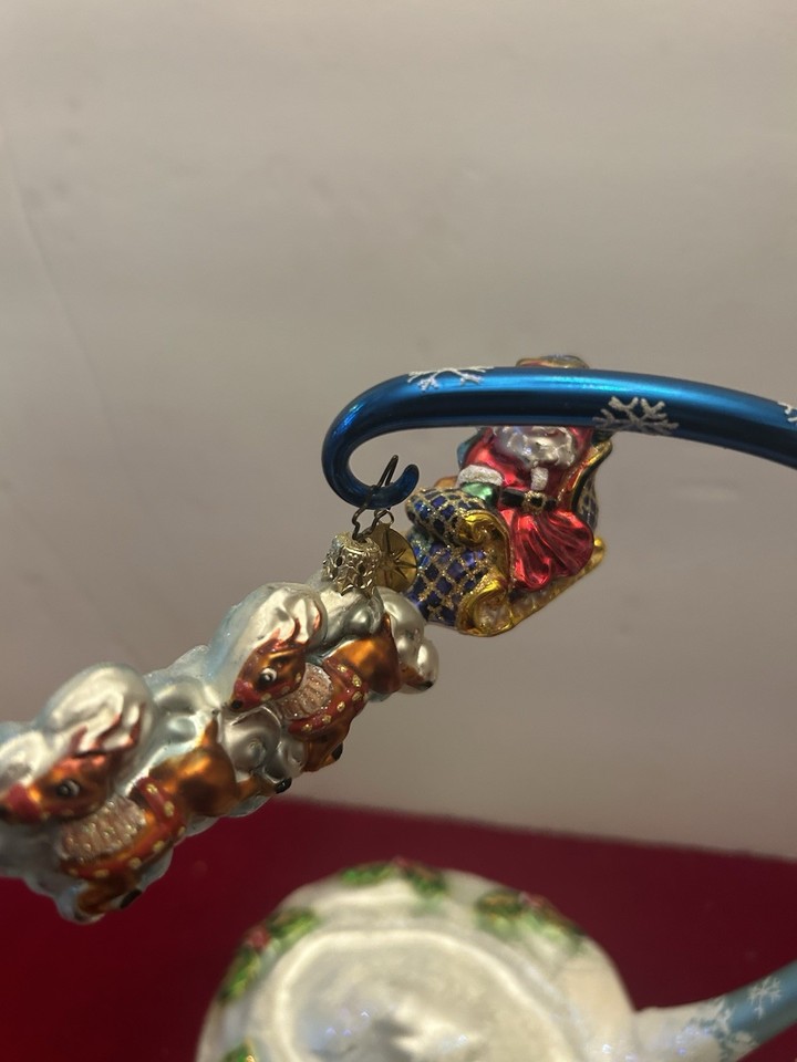 CHRISTOPHER RADKO 2002" 10" MIDNIGHT MAGIC" 3 PIECE CHRISTMAS GLASS ...