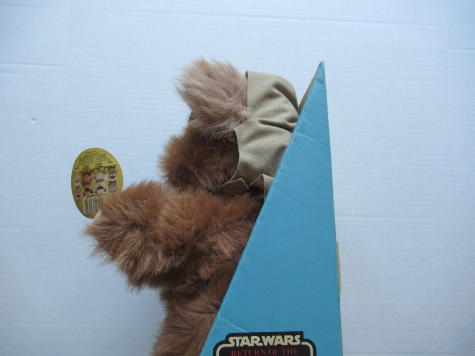 VINTAGE 1983 KENNER STAR WARS ROTJ EWOK WICKET PLUSH STUFFED ANIMAL ...