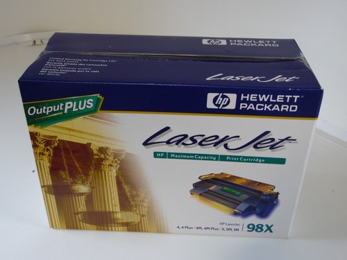 NEW in SEALED BOX Genuine HP 98X Color LaserJet Black Toner Microfine ...