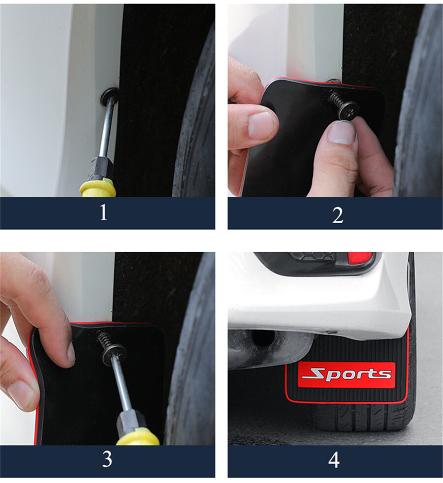 2x Fenders Car Mud Flaps Splash Guards Protector For Car Auto ...