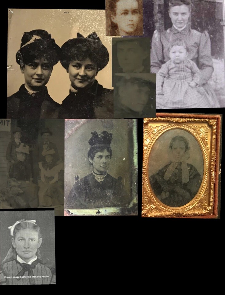 Rare Antique Tintype Of Catherine Devine McCarty Antrim Mother Of Billy ...