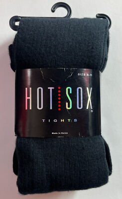 Hot Sox Style 954 Rib Knit Tights. Color Black. Size A-B | eBay