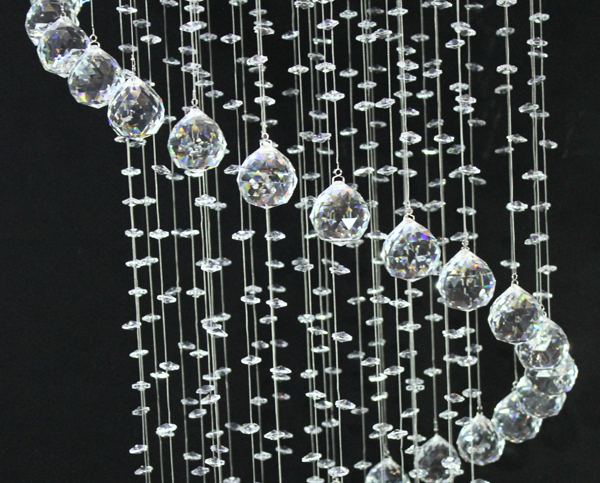 Crystal Ceiling Chandelier Spiral Fixture Light Rain Drop Pendant Lamp ...