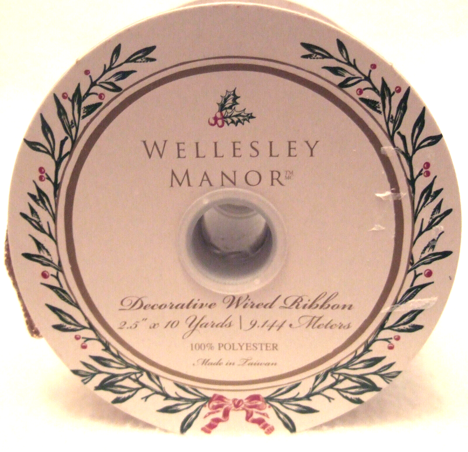 Wellesley Manor Beige and Red Truck Wired Edged Ribbon 2.5" wide by 10 ...