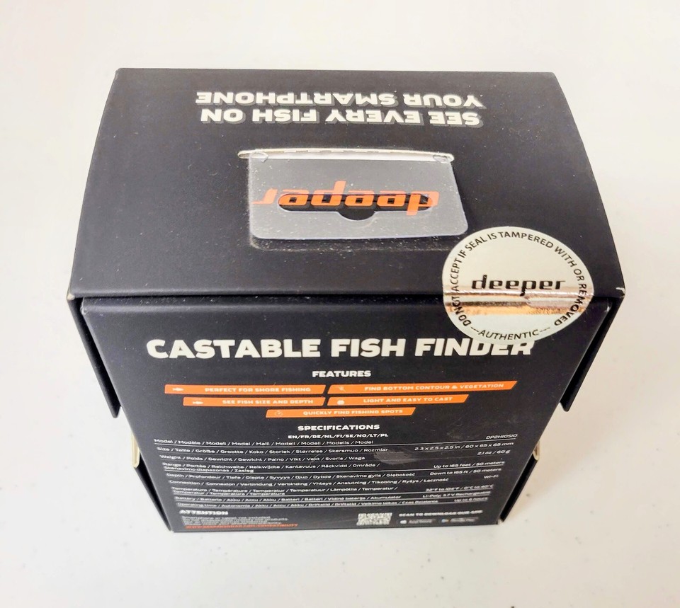 Deeper START Smart Wi-Fi Fish Finder - Black/Orange DP2H10S10 Brand New ...