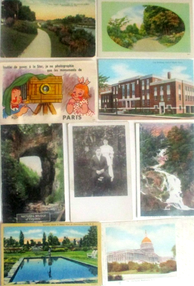 Lot of 300 Antique Mix of collectible postcards Cities landmarks ...