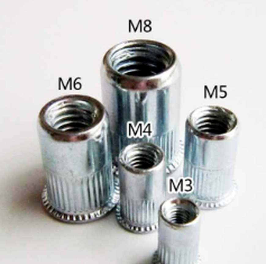 100PCS Flat Head Metric Threaded Blind Rivet Nut Insert Rivnut Nutsert ...